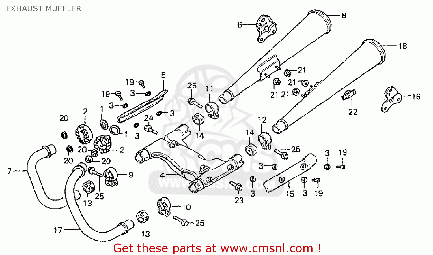 Honda CB400TII 1979 (Z) GENERAL EXPORT MPH EXHAUST MUFFLER - buy ...