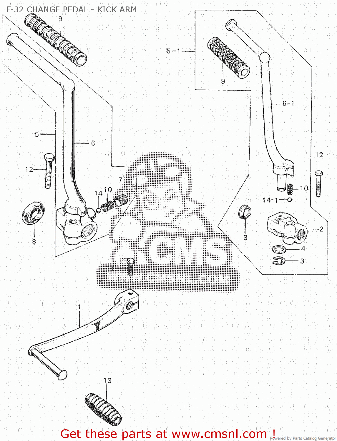 Honda CB450P5 GENERAL EXPORT (KPH) F-32 CHANGE PEDAL - KICK ARM - buy F ...