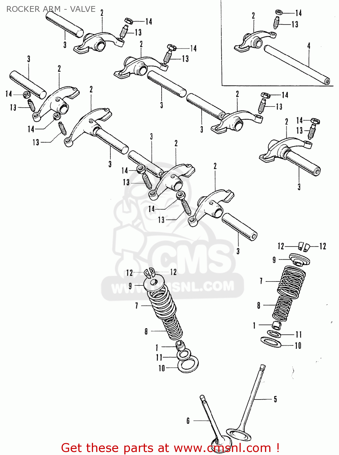 Honda CB500K0 FOUR ENGLAND ROCKER ARM - VALVE - buy ROCKER ARM - VALVE ...