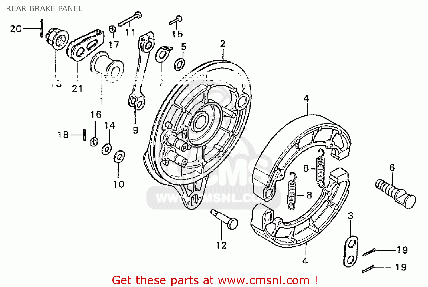 Honda CB500K3 FOUR EUROPEAN DIRECT SALES REAR BRAKE PANEL - buy REAR ...