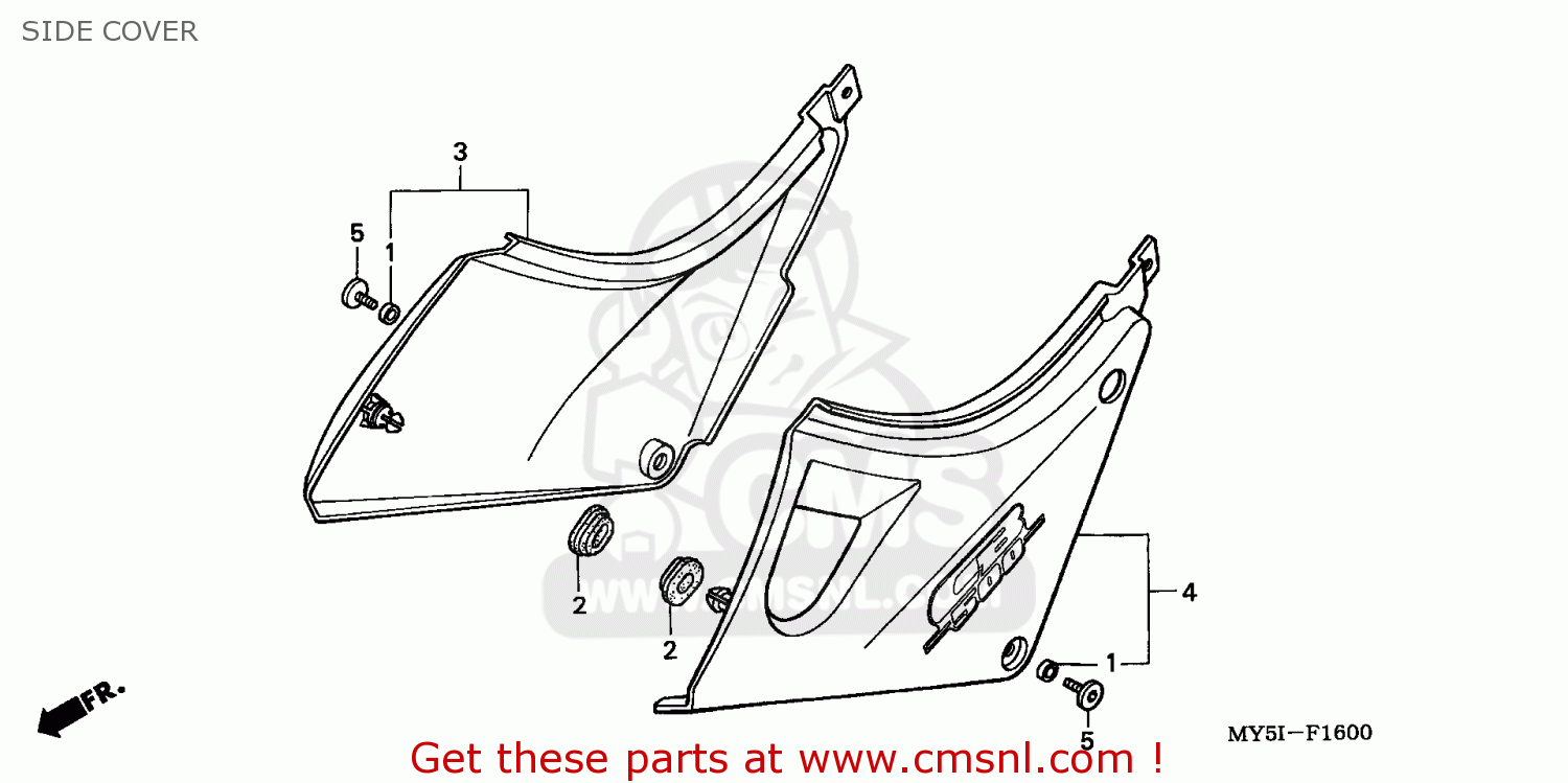 Honda CB500S 2002 (2) ENGLAND SIDE COVER - buy SIDE COVER spares online