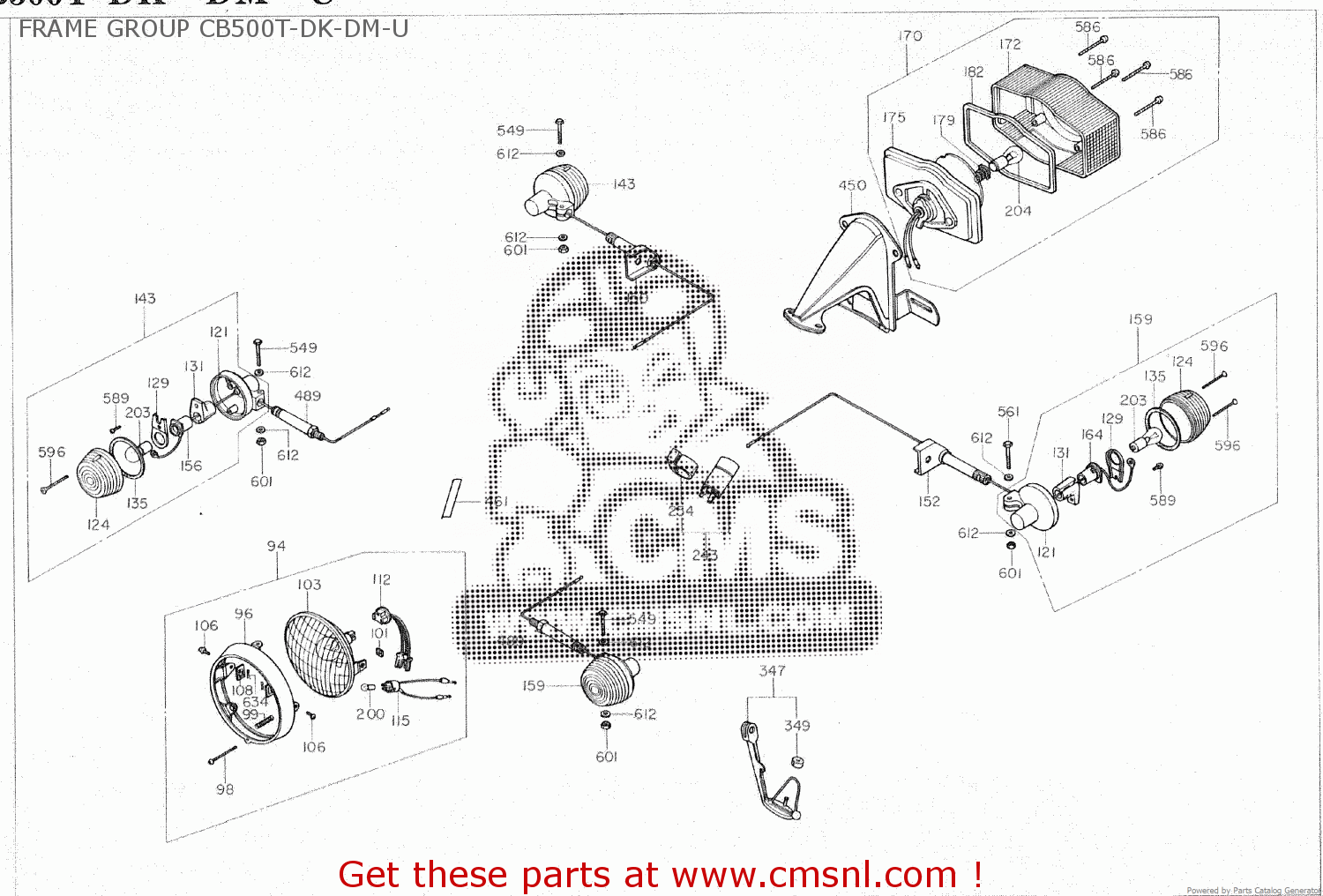 Honda CB500T1 FRAME GROUP CB500T-DK-DM-U - buy FRAME GROUP CB500T-DK-DM ...