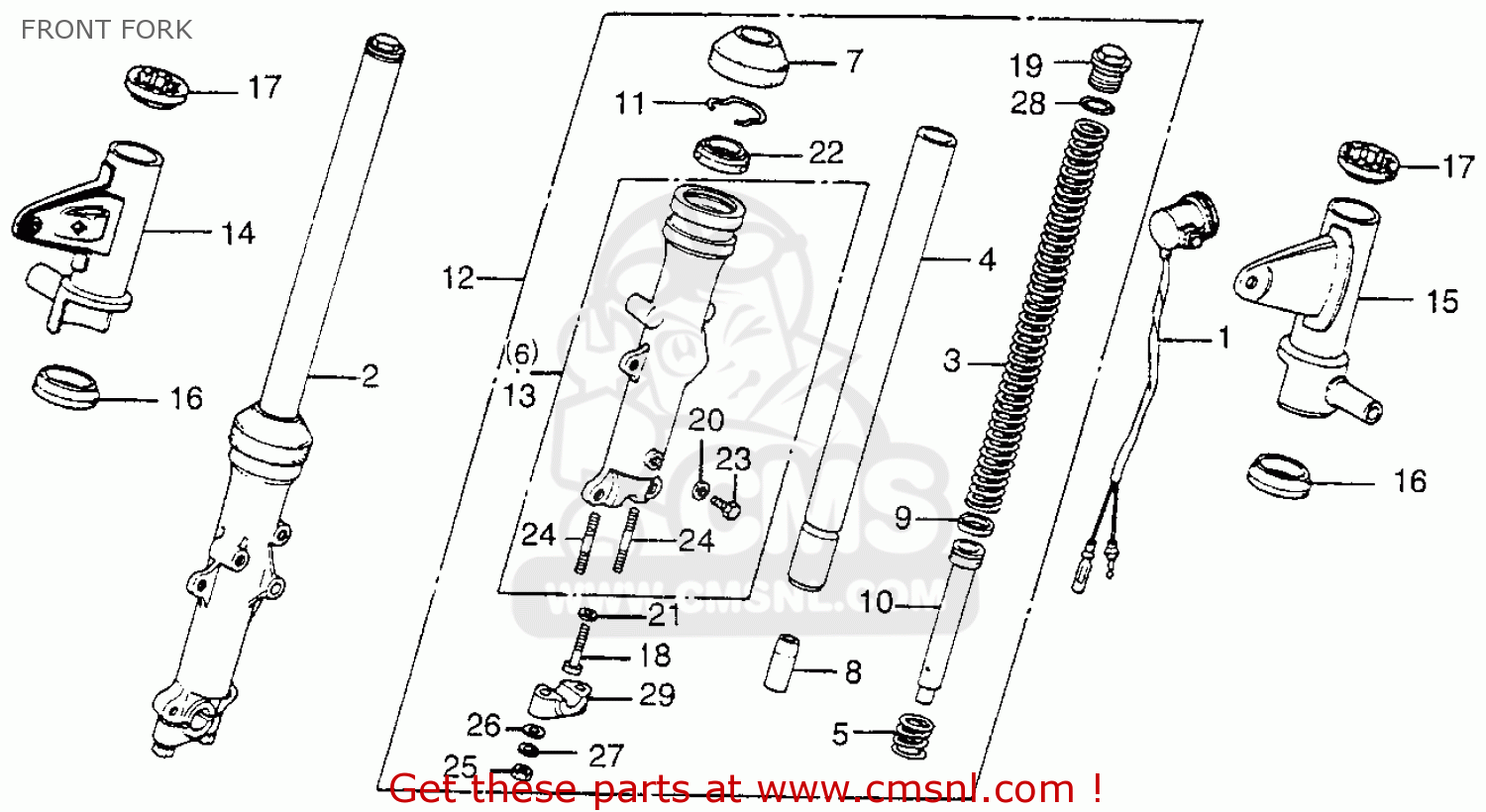 Honda CB550 FOUR CB550K3 1977 USA parts lists and schematics