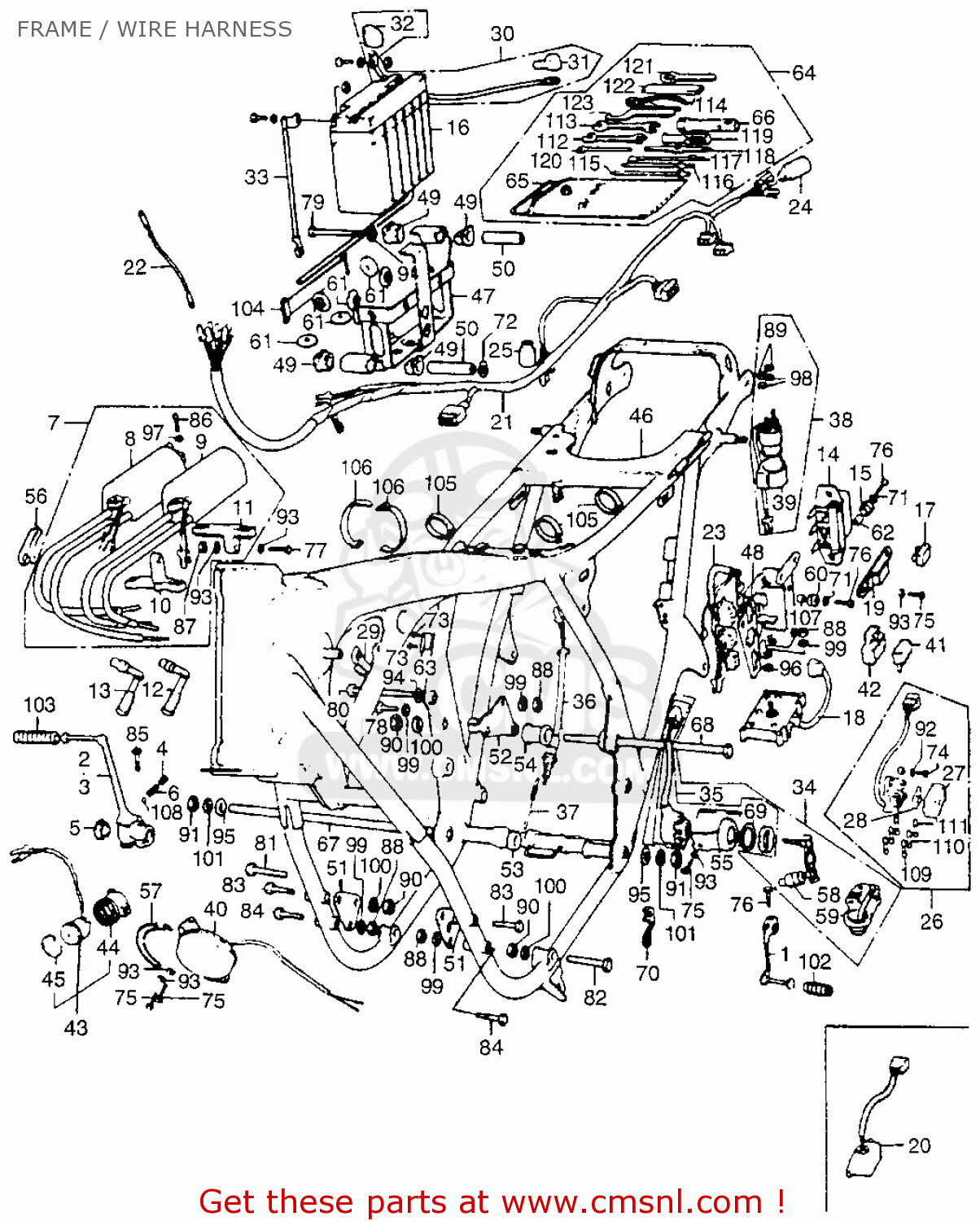 Honda CB550 K1 FOUR 1975 USA parts lists and schematics