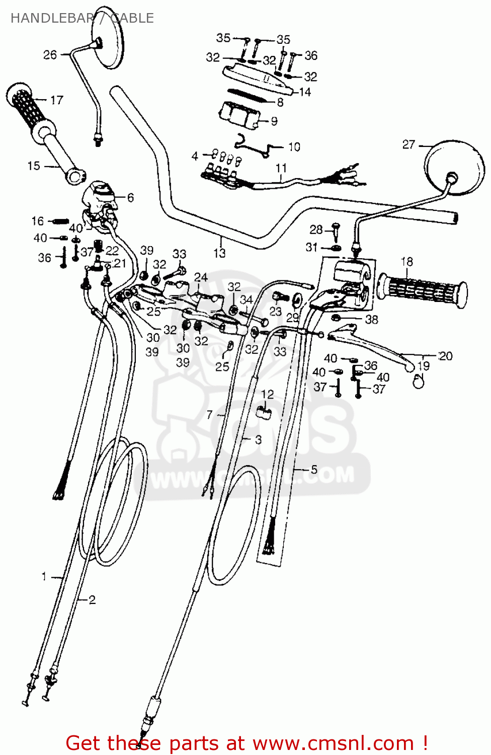 Honda CB550 K1 FOUR 1975 USA parts lists and schematics