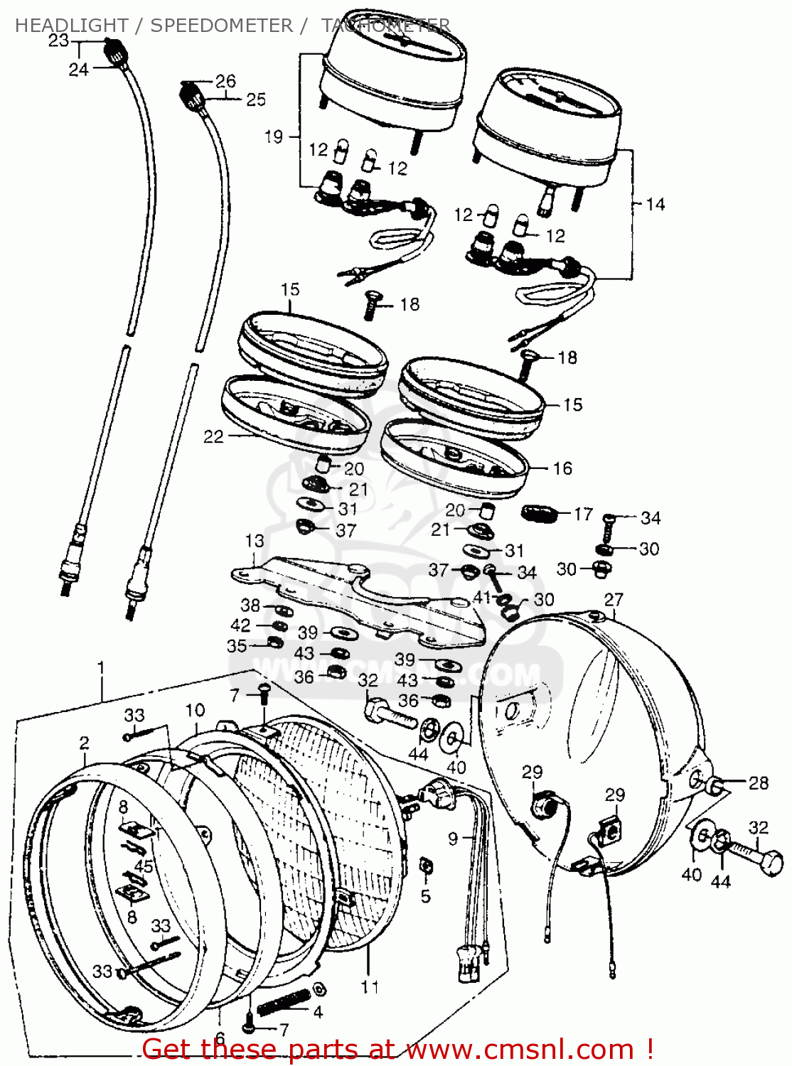 Honda CB550 K1 FOUR 1975 USA parts lists and schematics