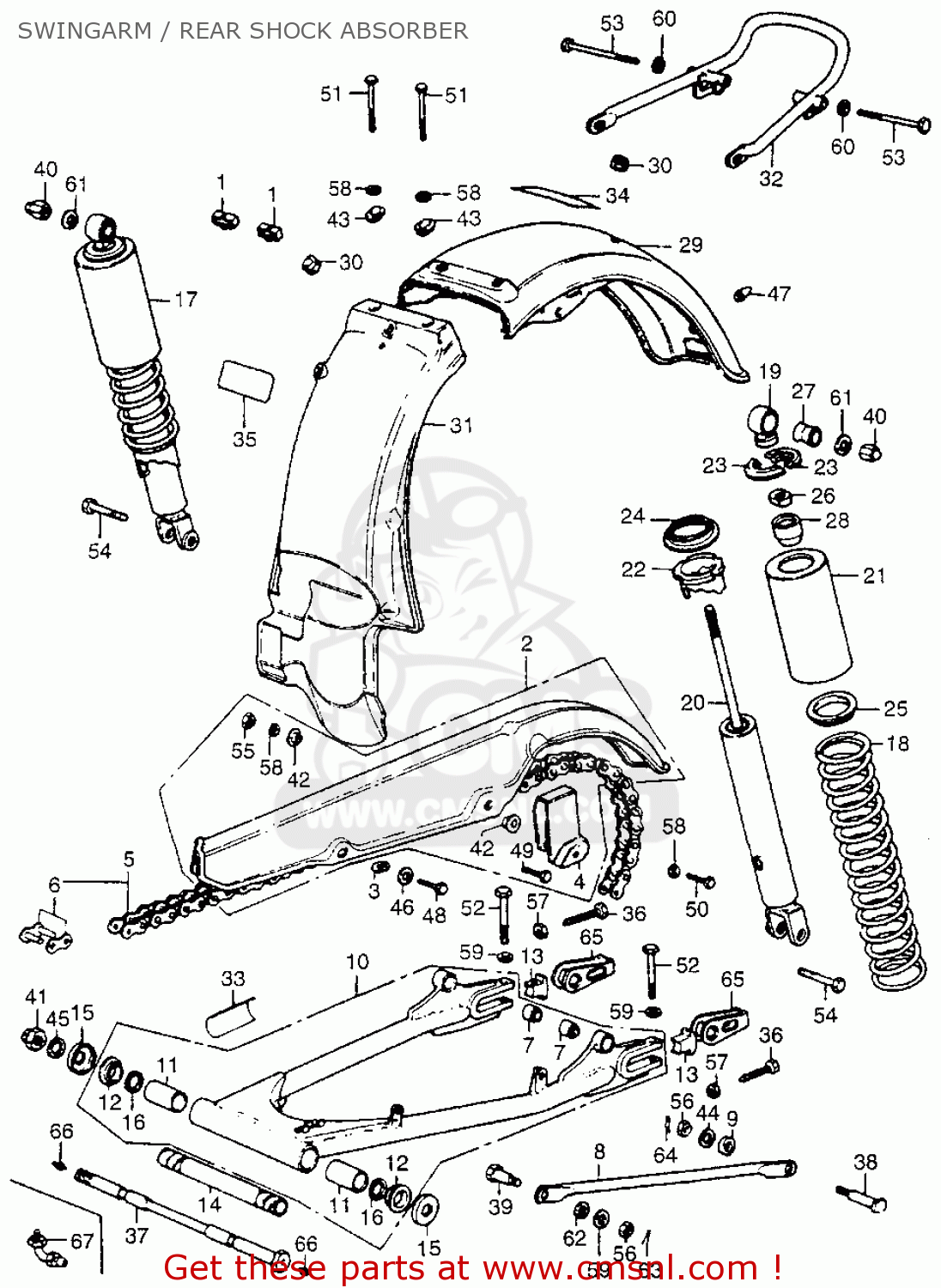Honda CB550 K1 FOUR 1975 USA parts lists and schematics