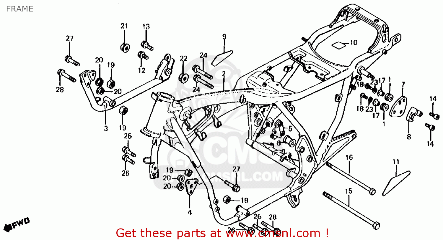 Honda Honda CB650 1982 (C) USA parts lists and schematics