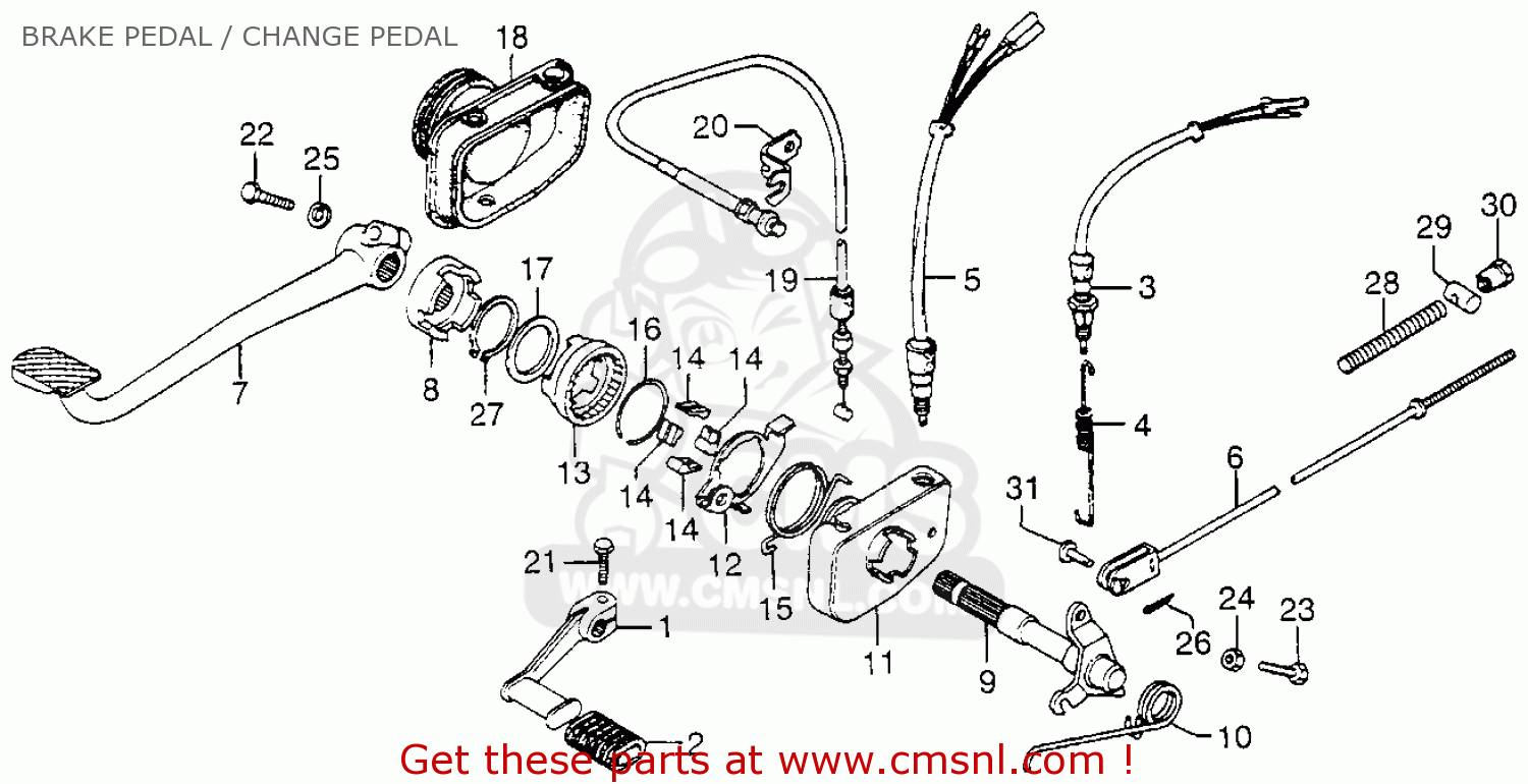 Honda CB750A 750 HONDAMATIC 1976 USA parts lists and schematics