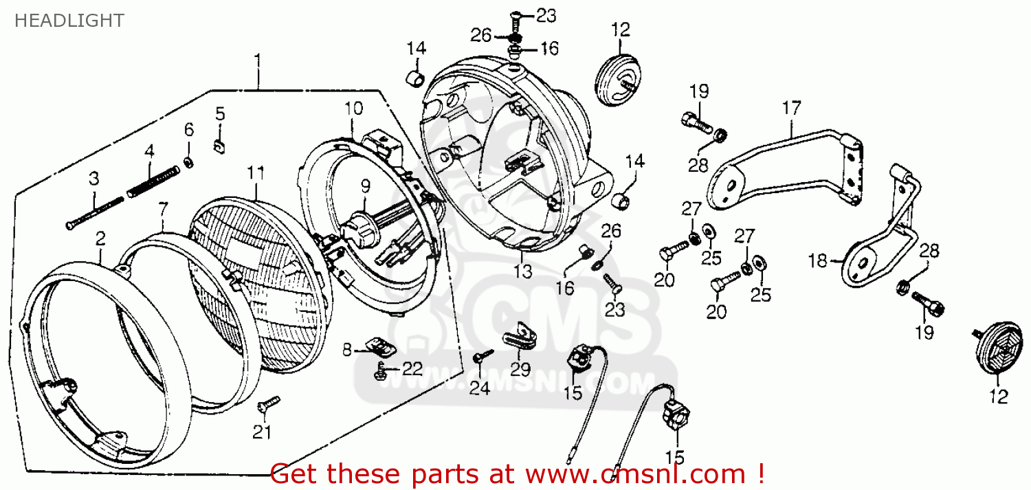 Honda CB750A 750 HONDAMATIC 1978 USA parts lists and schematics