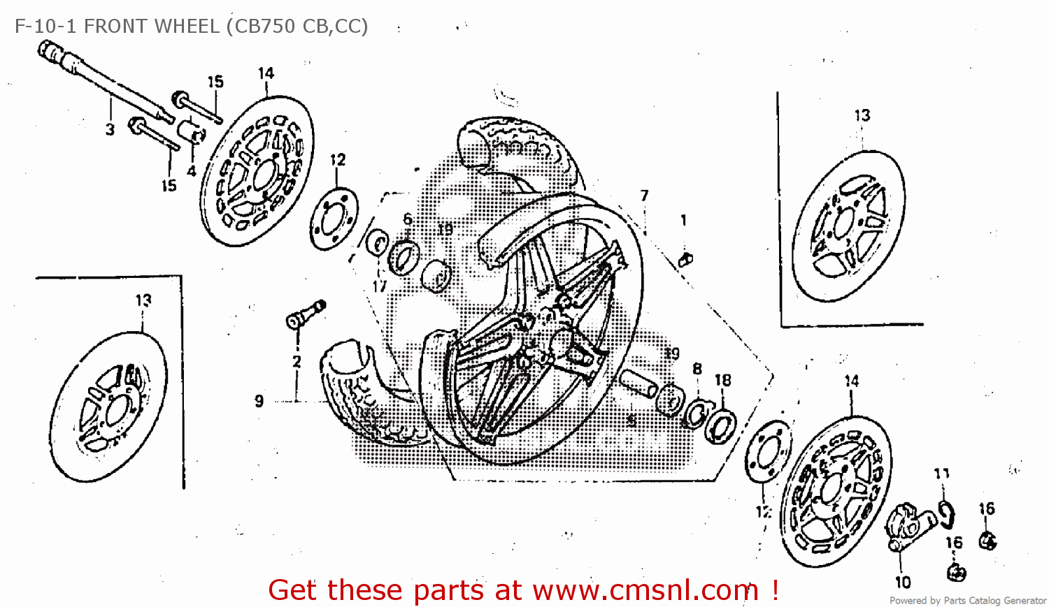 Honda CB750C 1981 (B) CANADA parts lists and schematics
