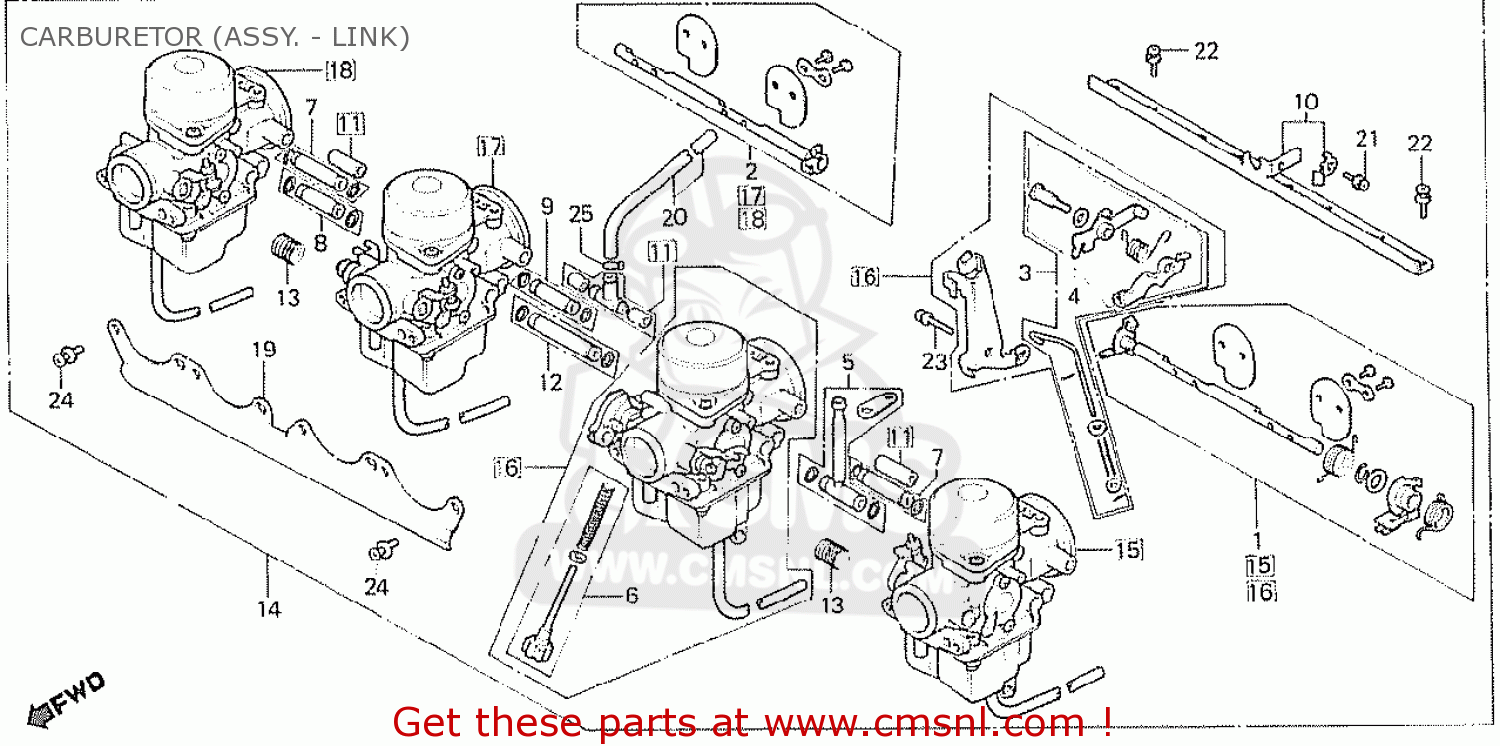 Honda CB750F 1982 (C) CANADA parts lists and schematics
