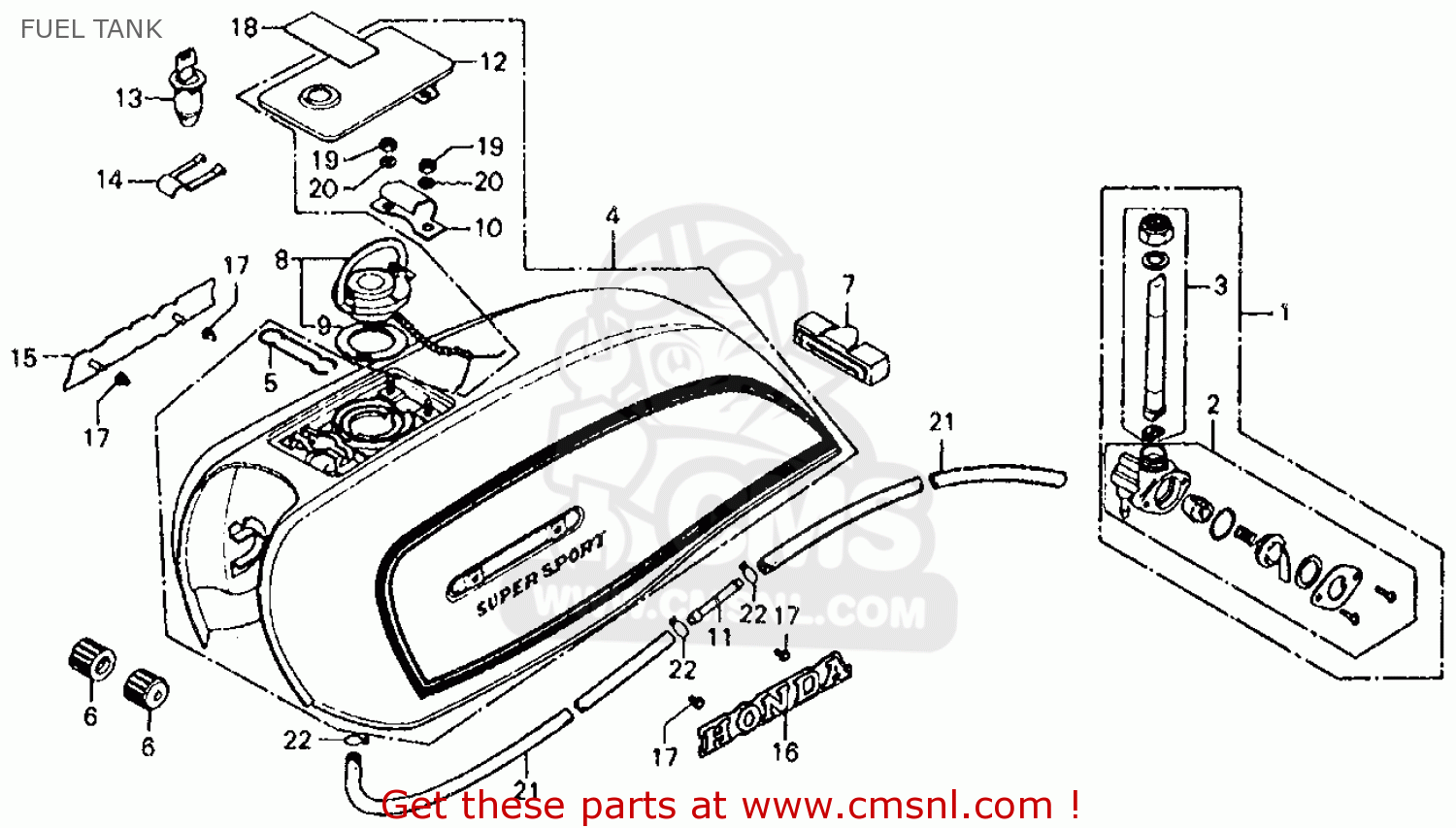 Honda Honda CB750F 750 SUPER SPORT 1976 USA parts lists and schematics