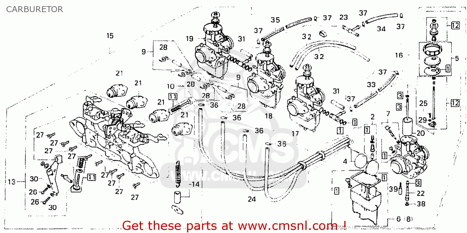 Honda CB750F1 SUPER SPORT 1976 ENGLAND parts lists and schematics
