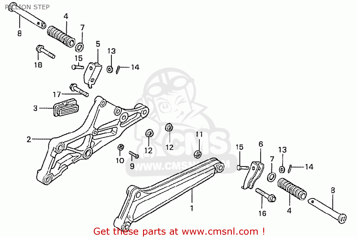 Honda CB750F2 SUPER SPORT AUSTRALIA PILLION STEP - buy PILLION STEP ...