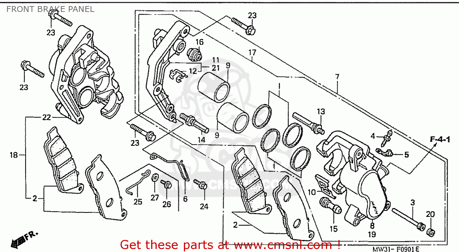 Honda CB750F4 RC42 JAPANESE DOMESTIC FRONT BRAKE PANEL - buy FRONT ...