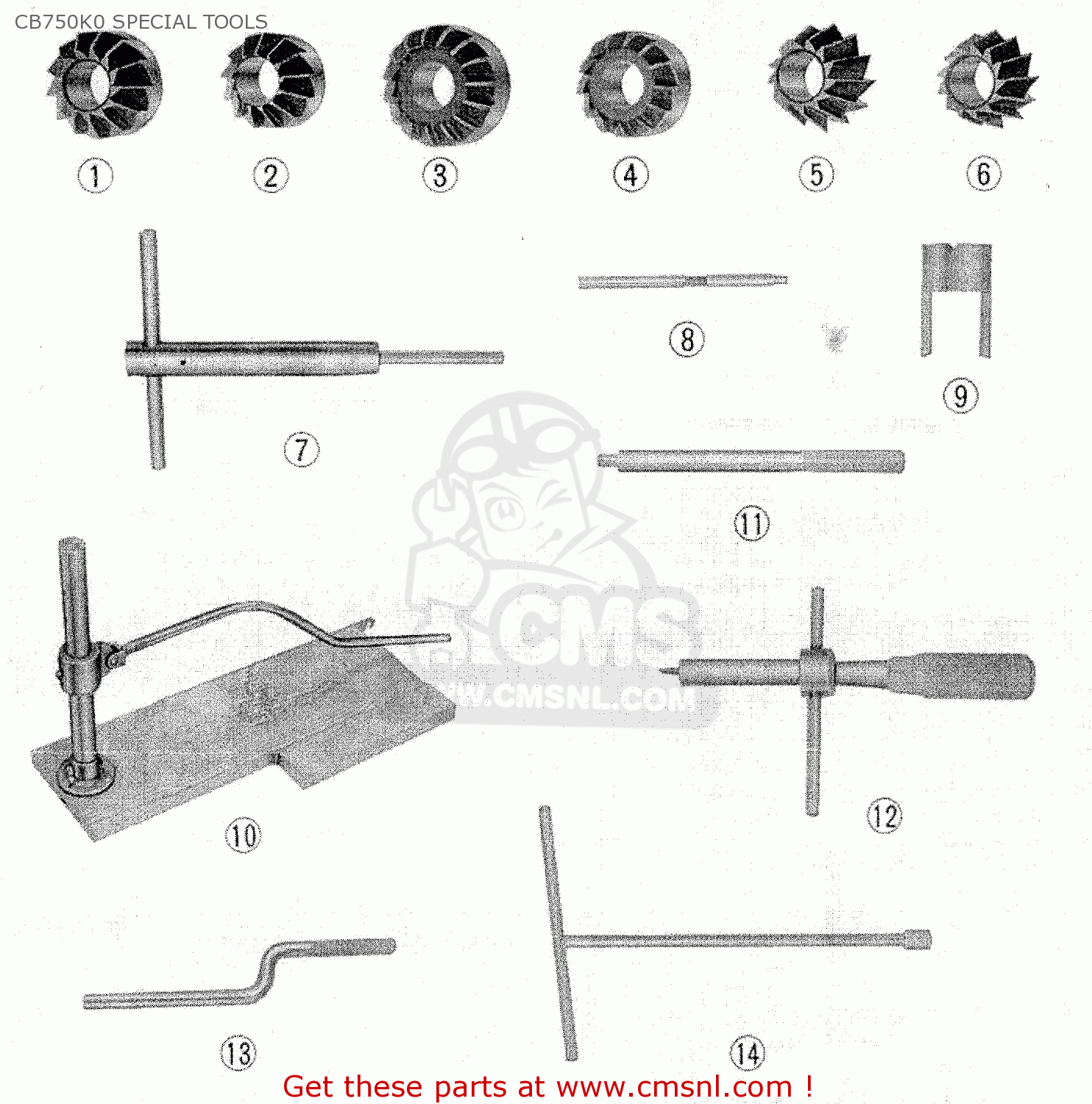Honda CB750K0 SPECIAL TOOLS CB750K0 SPECIAL TOOLS - buy CB750K0 SPECIAL ...