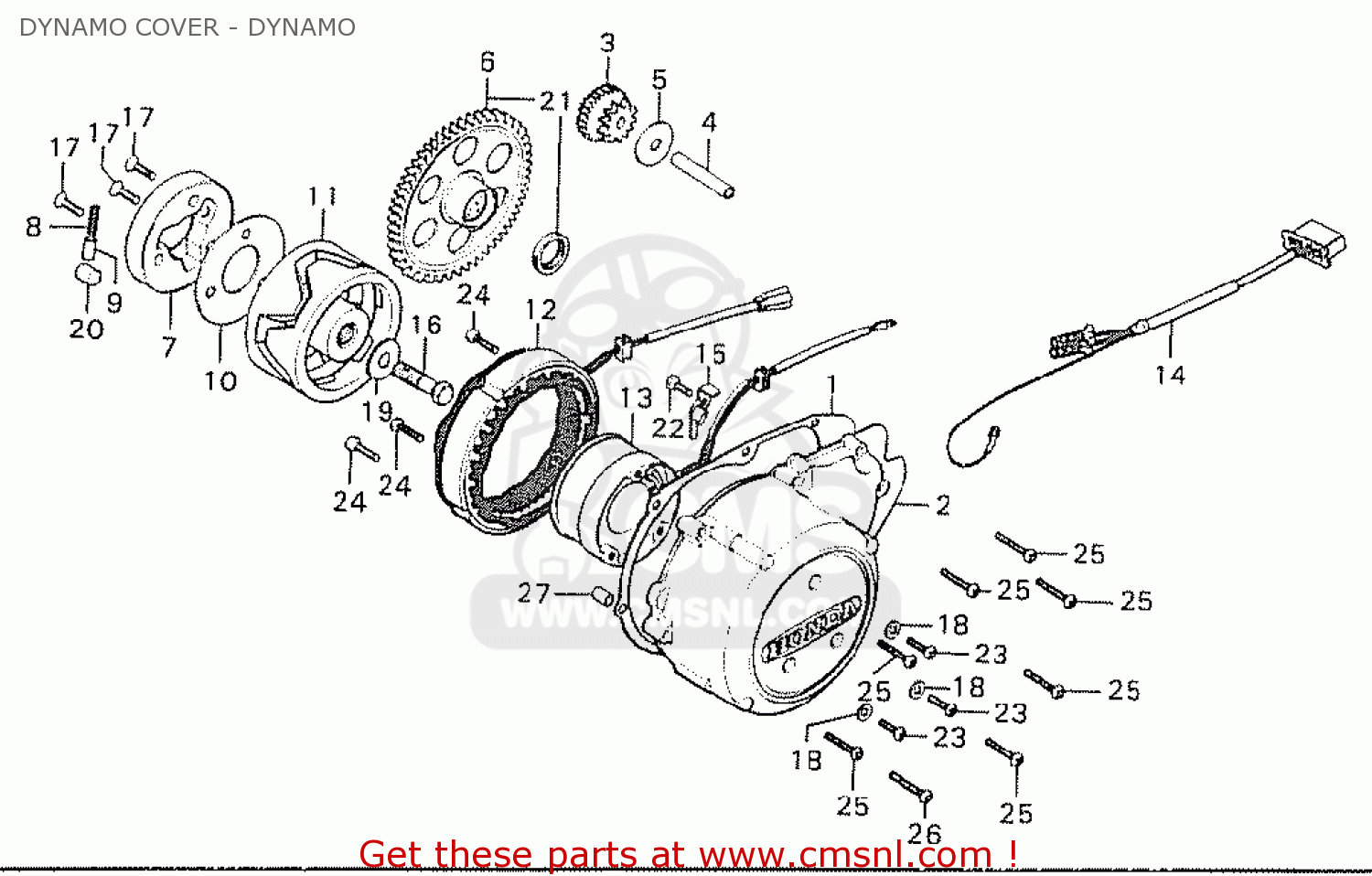 Honda CB750K6 FOUR FRANCE DYNAMO COVER - DYNAMO - buy DYNAMO COVER ...