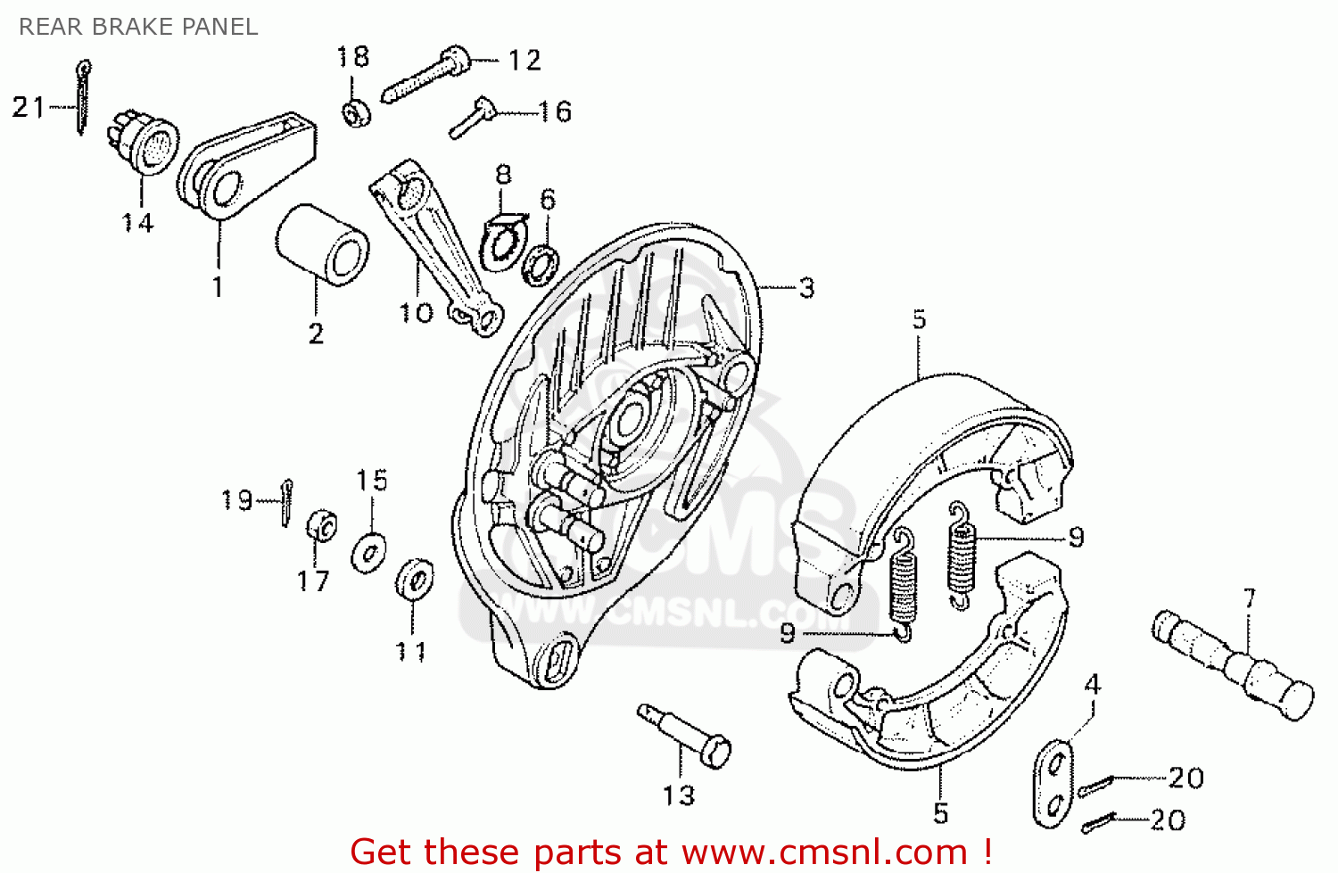 Honda CB750K7 FOUR AUSTRALIA REAR BRAKE PANEL - buy REAR BRAKE PANEL ...
