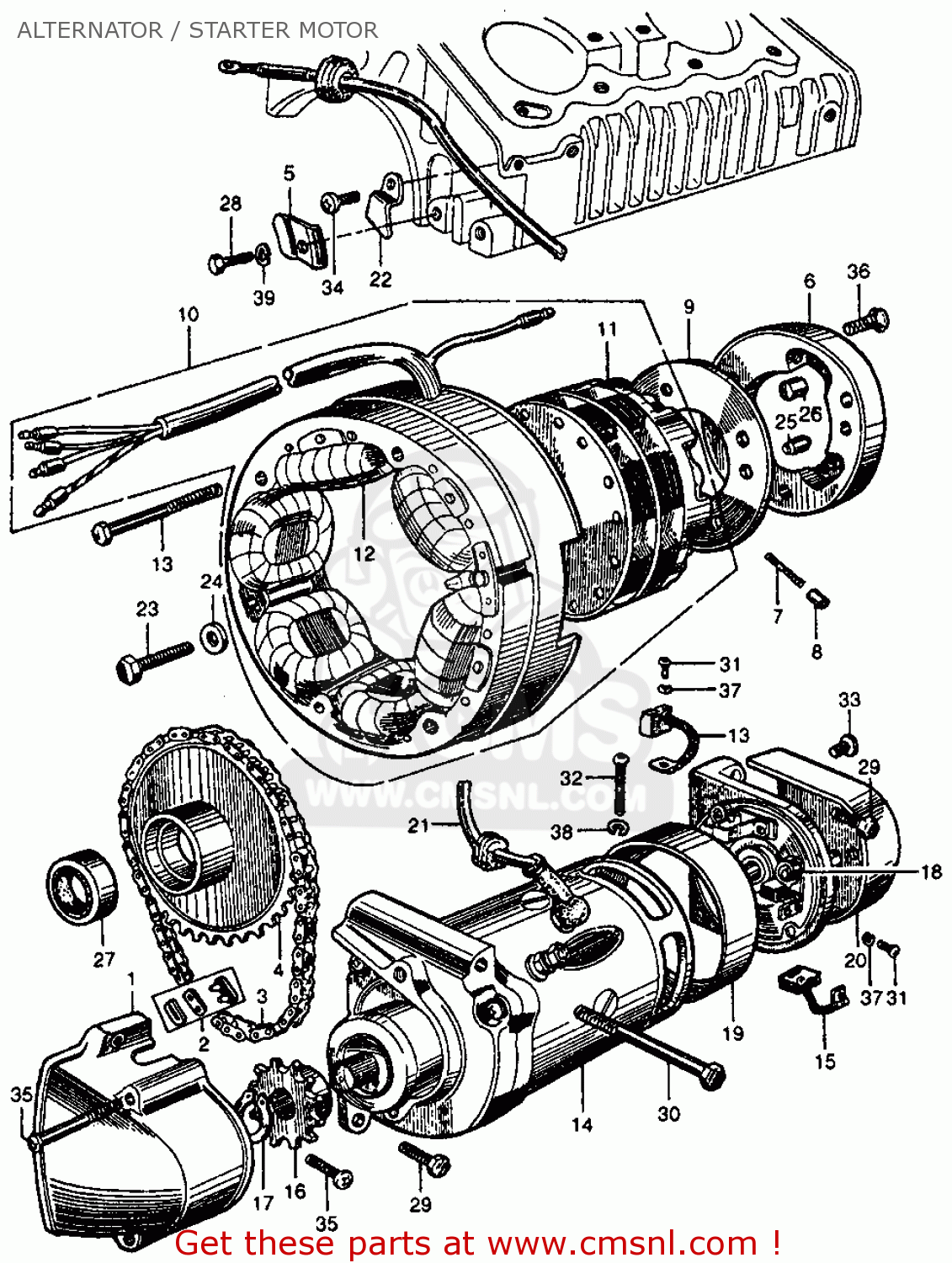 Honda CB77 SUPER HAWK 1961 USA parts lists and schematics