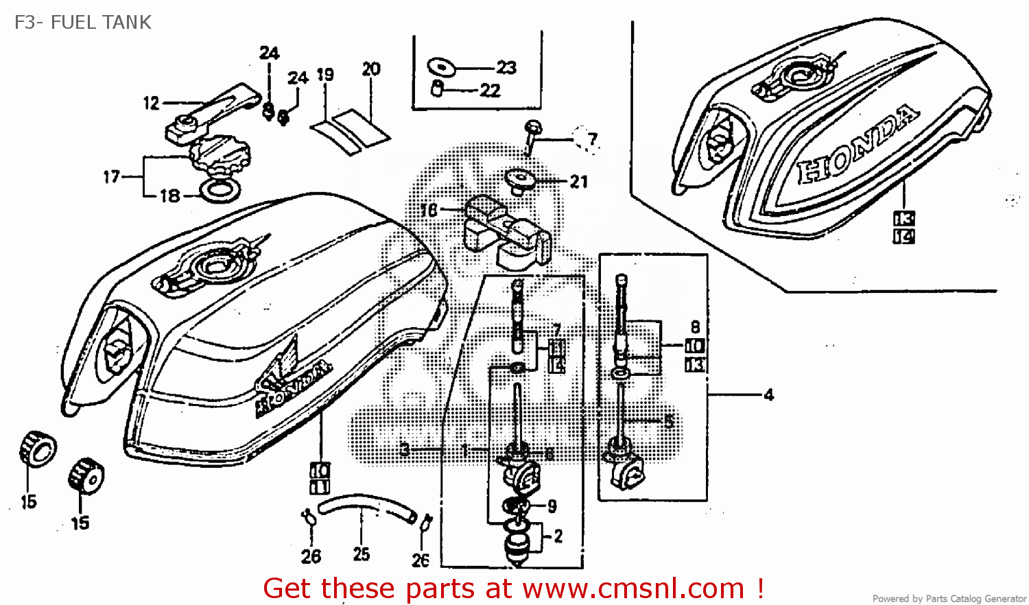 Honda CB900F 1981 (B) F3- FUEL TANK - buy F3- FUEL TANK spares online