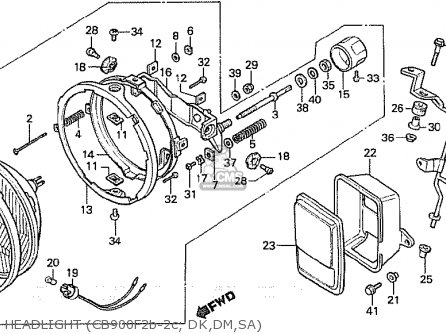 Honda CB900F2B BOL D'OR parts lists and schematics