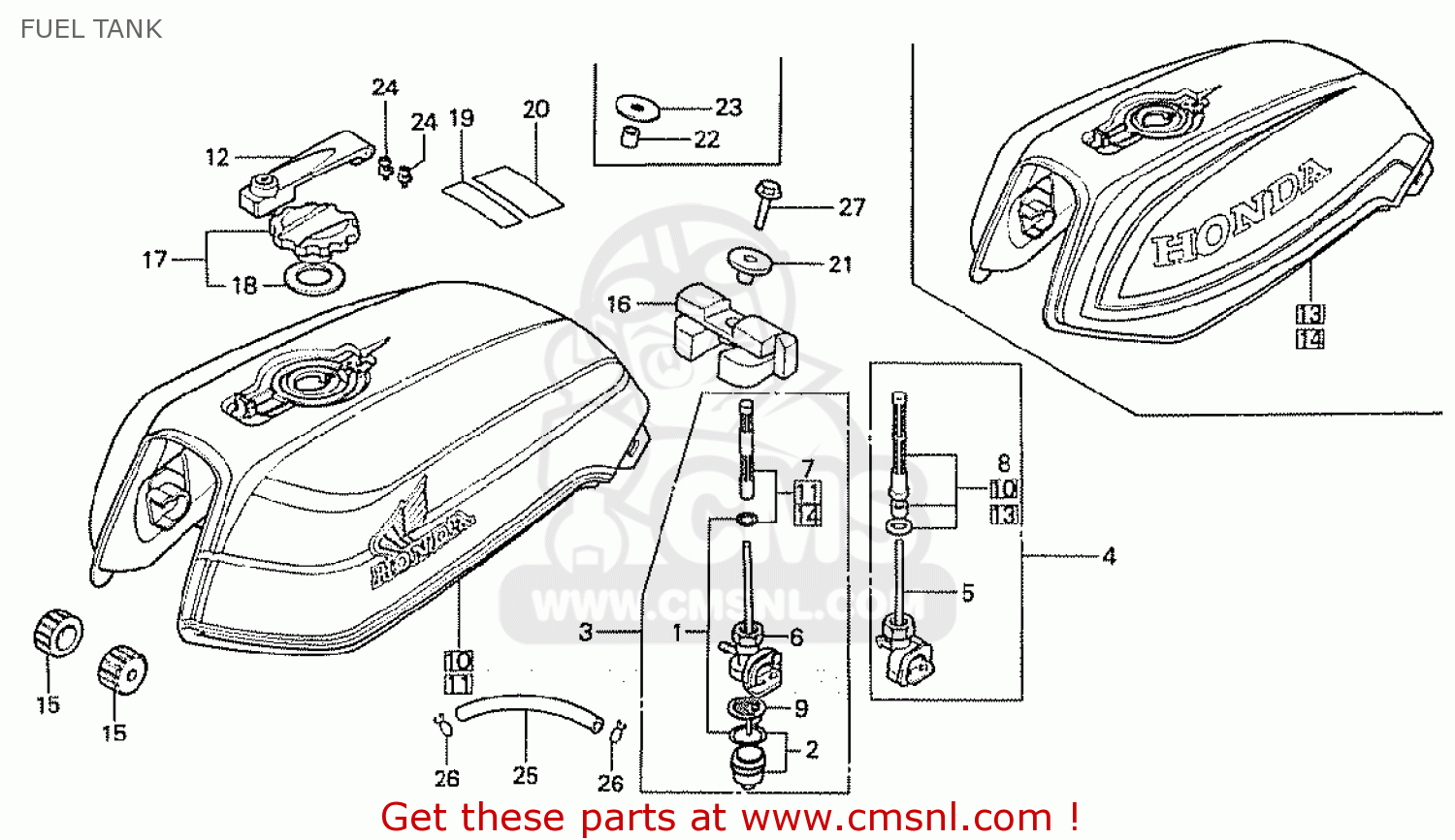 Honda CB900FA BOL D'OR FUEL TANK - buy FUEL TANK spares online
