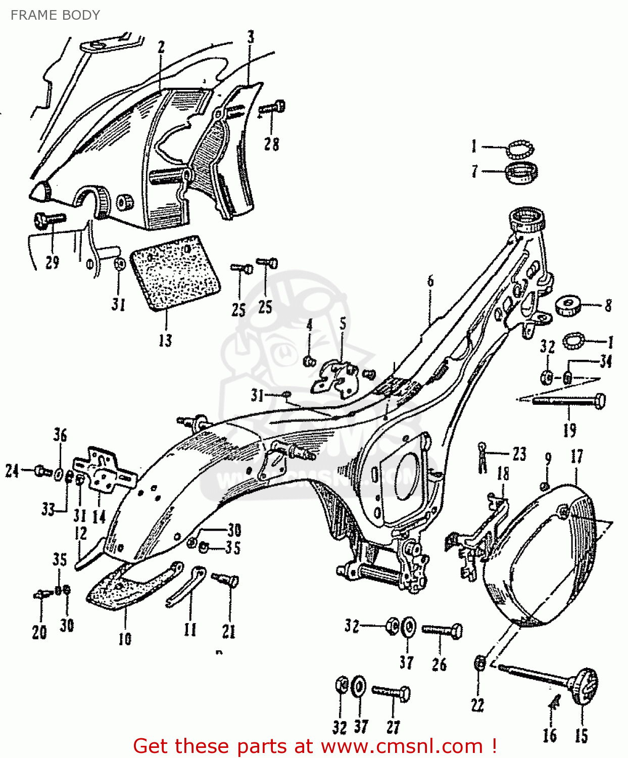 Honda CB92 BENLY SUPER SPORT GENERAL EXPORT FRAME BODY - buy FRAME BODY ...
