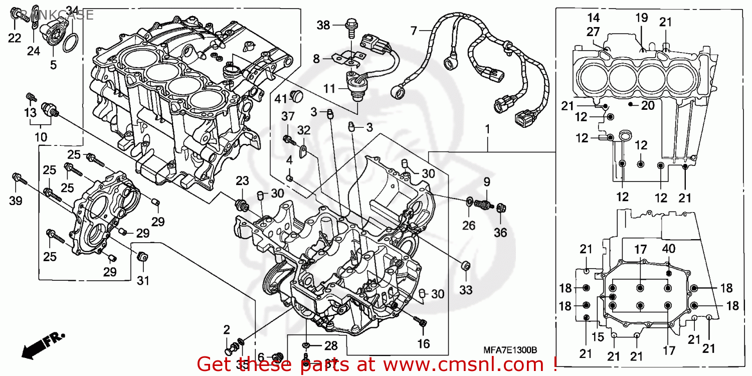 Honda CBF1000 2006 (6) ENGLAND CRANKCASE - buy CRANKCASE spares online