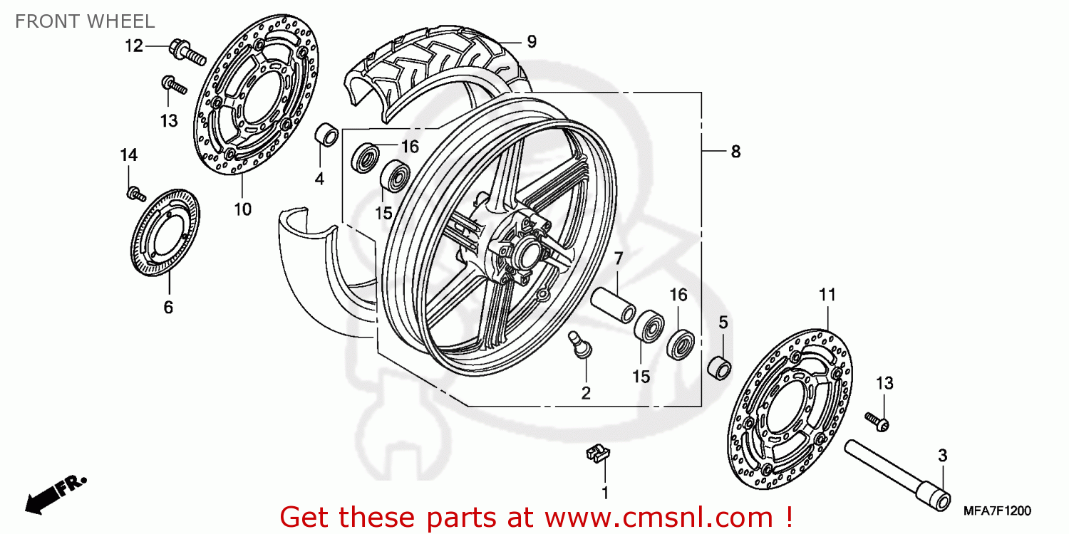 Honda CBF1000 2007 (7) EUROPEAN DIRECT SALES FRONT WHEEL - buy FRONT ...
