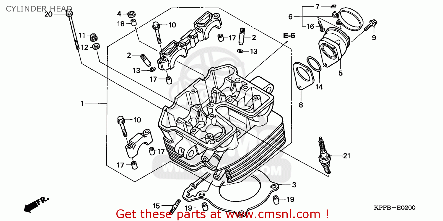 Honda CBF250 2004 (4) ENGLAND CYLINDER HEAD - buy CYLINDER HEAD spares ...