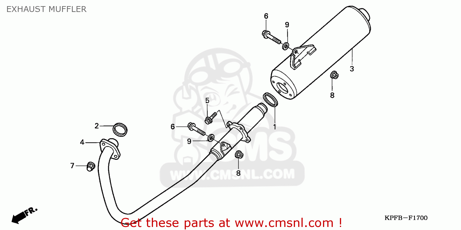 Honda CBF250 2004 (4) ENGLAND EXHAUST MUFFLER - buy EXHAUST MUFFLER ...