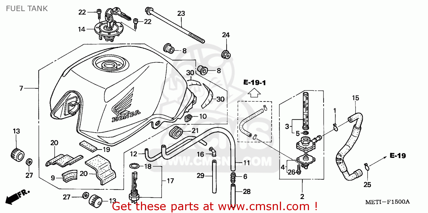 Honda CBF500 2006 (6) FRANCE / CMF FUEL TANK - buy FUEL TANK spares online