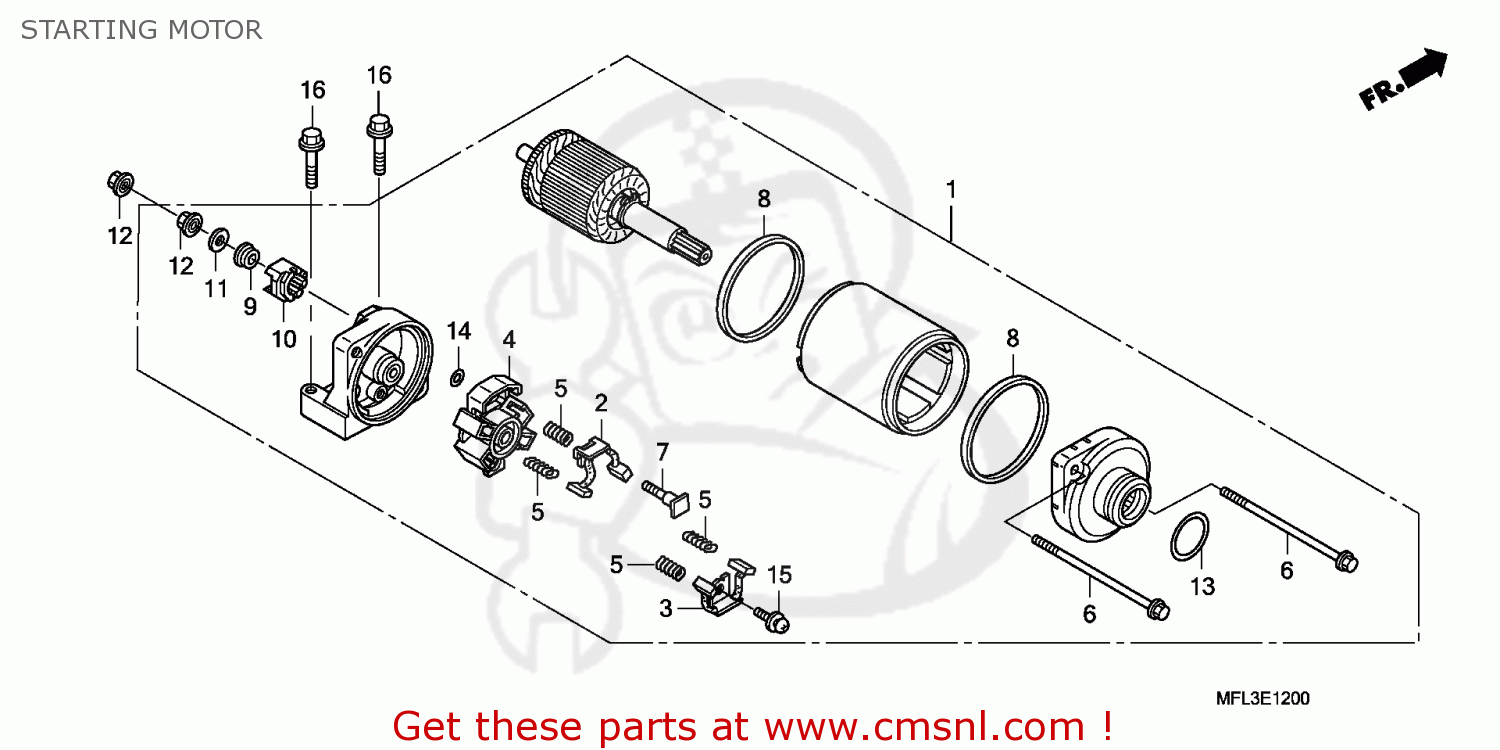 Honda CBR1000RR FIREBLADE 2008 (8) ENGLAND / MKH STARTING MOTOR - buy ...