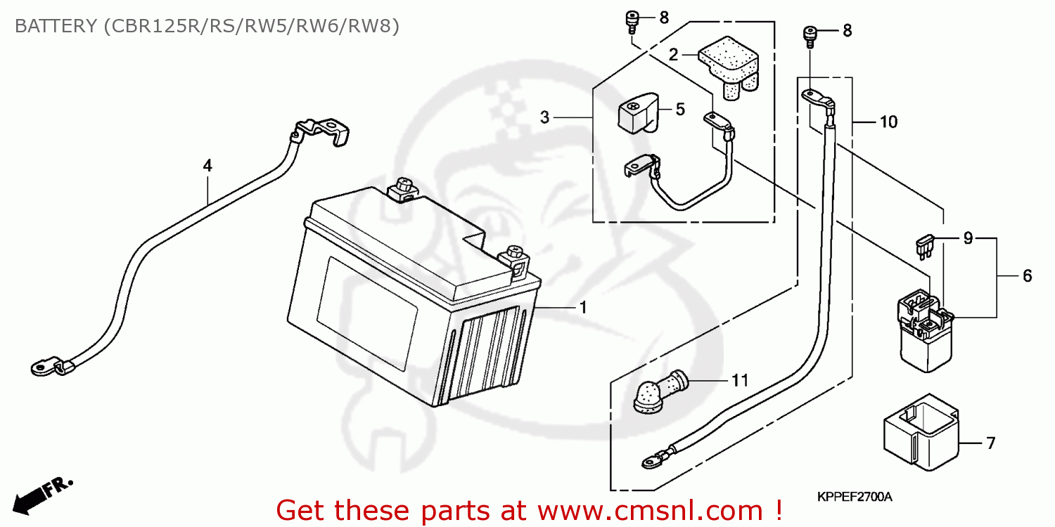 Honda CBR125RW 2008 (8) KOREA BATTERY (CBR125R/RS/RW5/RW6/RW8) - buy ...