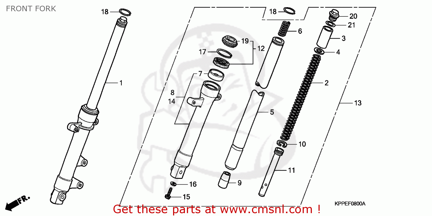 Honda CBR125RW 2009 (9) EUROPEAN DIRECT SALES FRONT FORK - buy FRONT ...