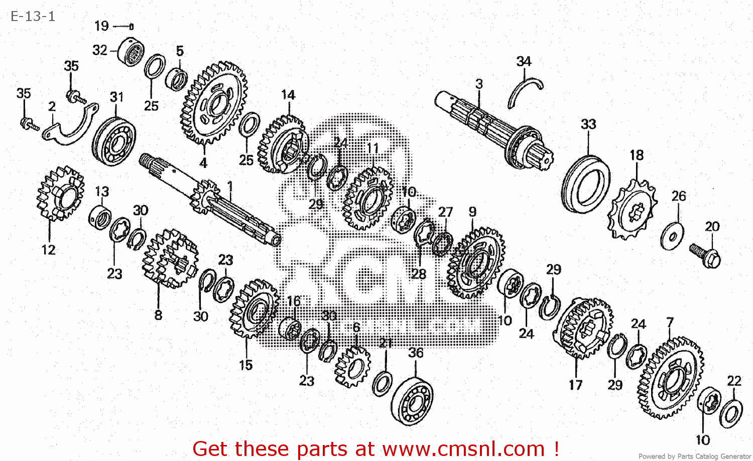 Honda CBR250R 1988 (J) JAPAN MC19-100 E-13-1 - buy E-13-1 spares online