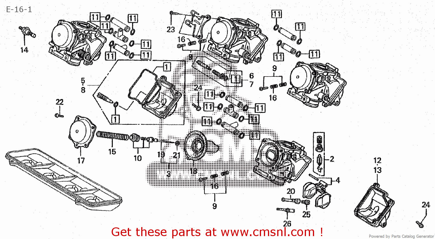 Honda CBR250R 1988 (J) JAPAN MC19-100 E-16-1 - buy E-16-1 spares online