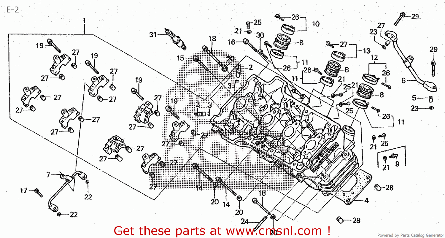 Honda CBR250R 1988 (J) JAPAN MC19-100 E-2 - buy E-2 spares online