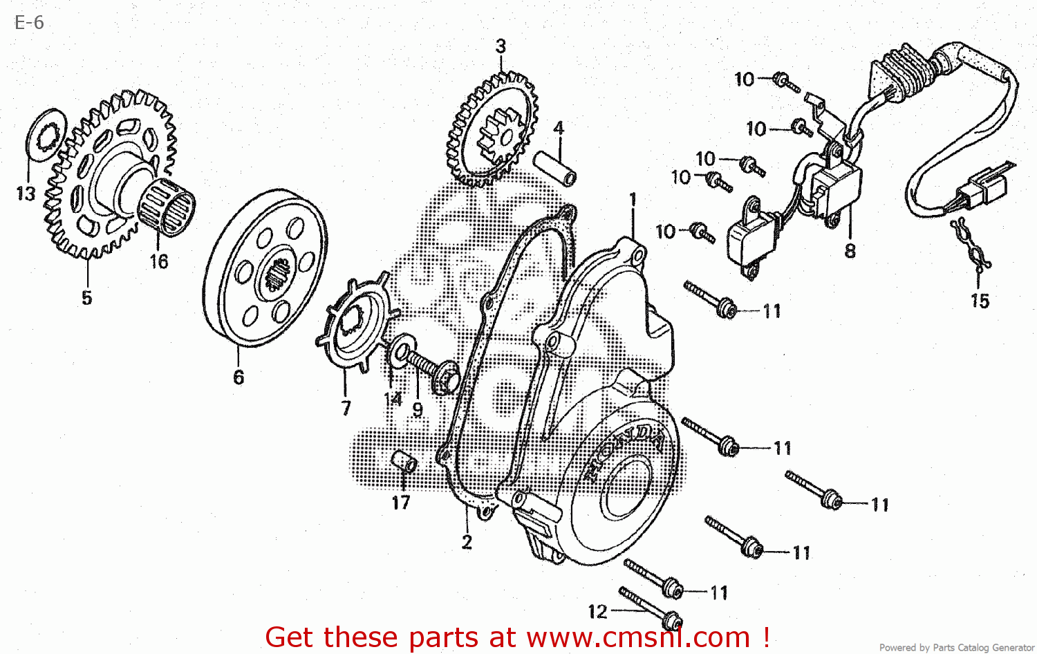 Honda CBR250R 1988 (J) JAPAN MC19-100 E-6 - buy E-6 spares online