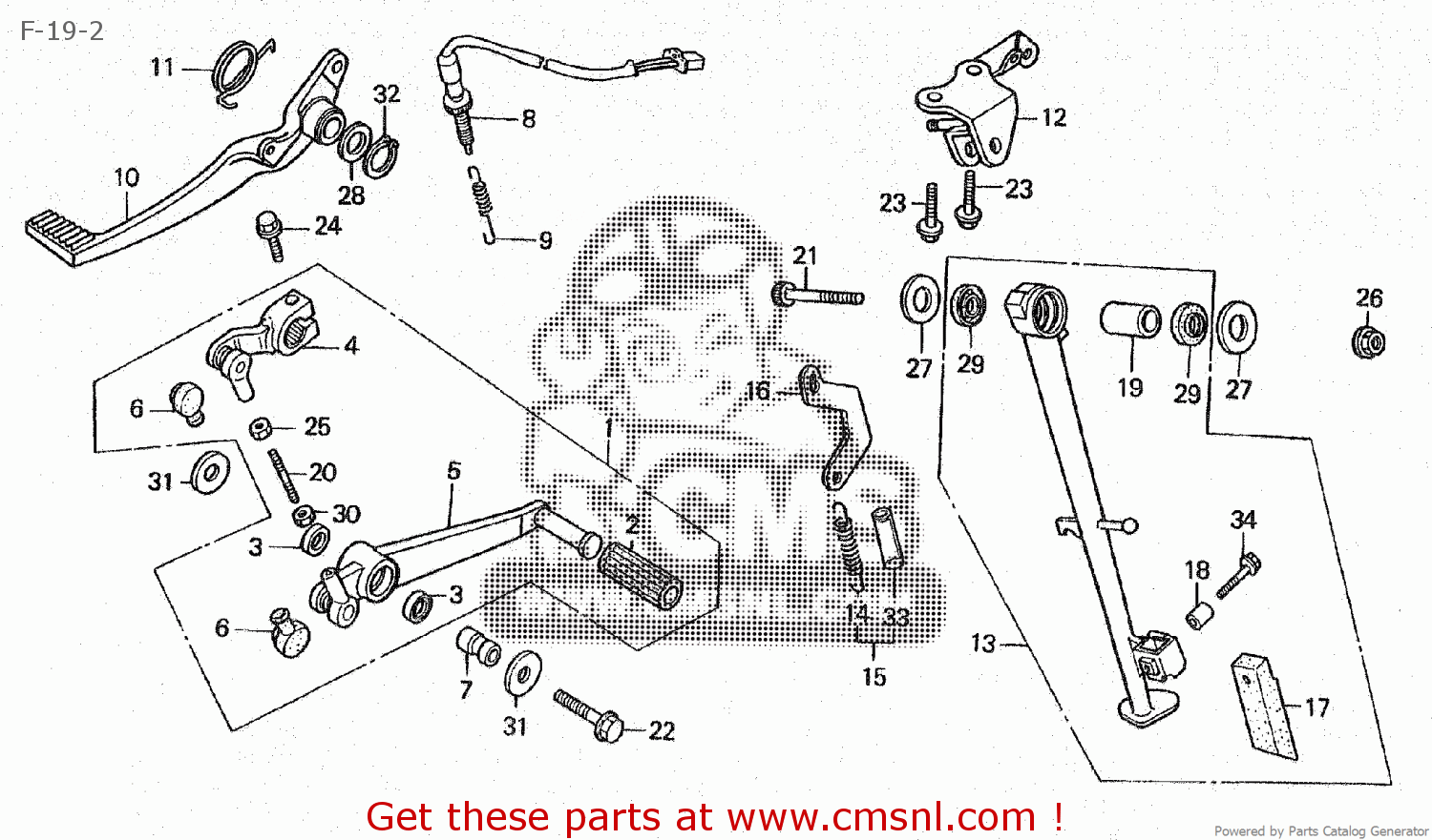 Honda CBR250R 1988 (J) JAPAN MC19-100 F-19-2 - buy F-19-2 spares online