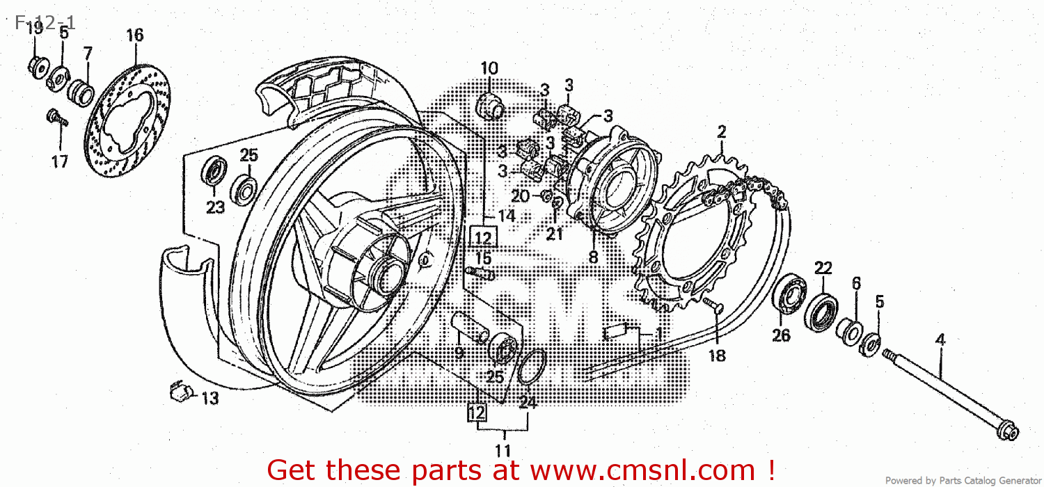 Honda CBR250R 1988 (J) JAPAN MC19-100 parts lists and schematics
