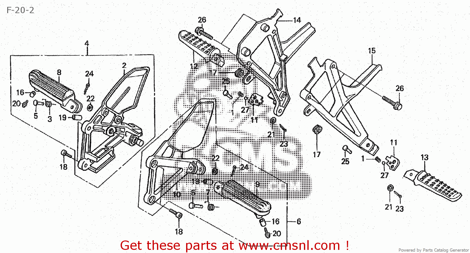 Honda CBR250R 1988 (J) JAPAN MC19-100 parts lists and schematics