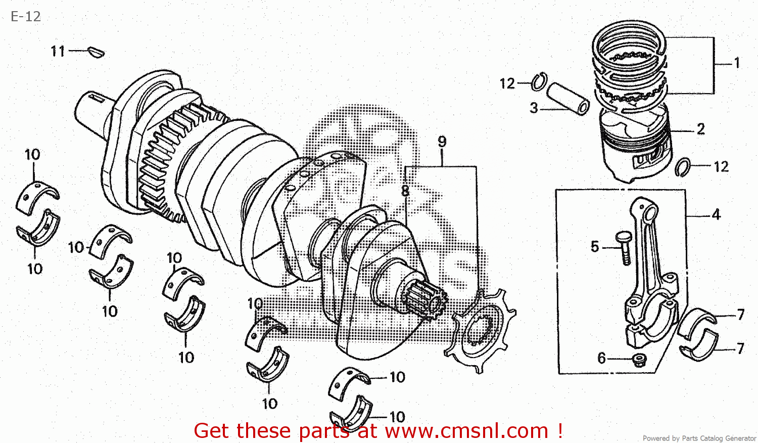 Honda CBR250R 1989 (K) JAPAN MC19-105 E-12 - buy E-12 spares online