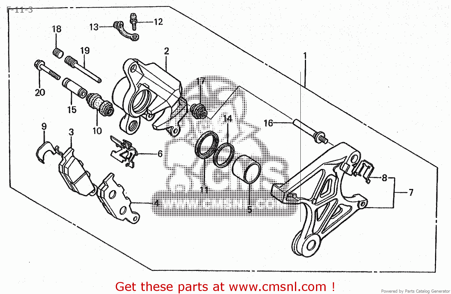 Honda CBR250R 1989 (K) JAPAN MC19-105 F-11-3 - buy F-11-3 spares online