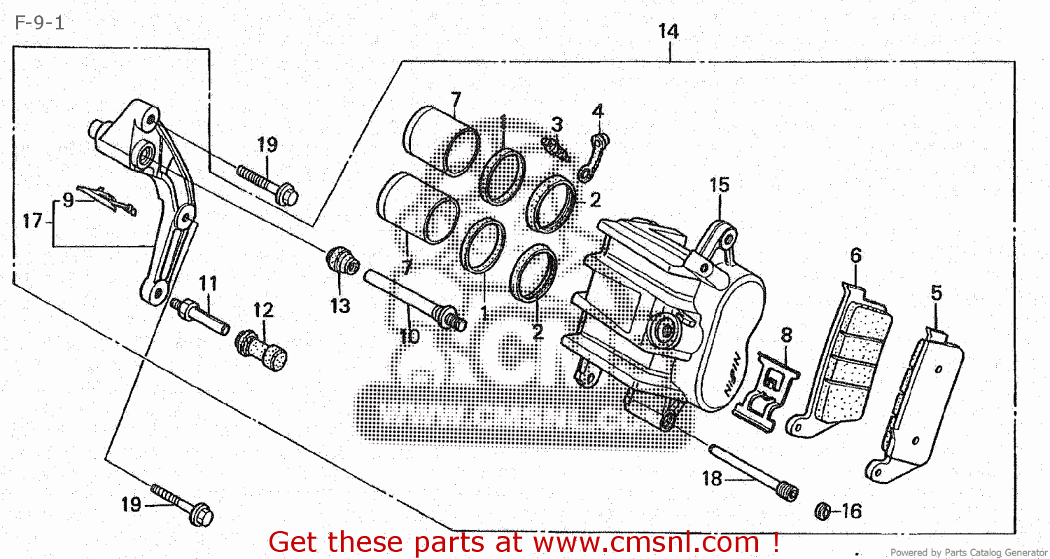 Honda CBR250R 1989 (K) JAPAN MC19-105 F-9-1 - buy F-9-1 spares online
