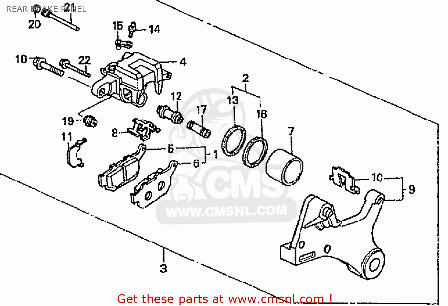 Honda CBR250RR MC22 1992 (N) JAPAN REAR BRAKE PANEL - buy REAR BRAKE ...