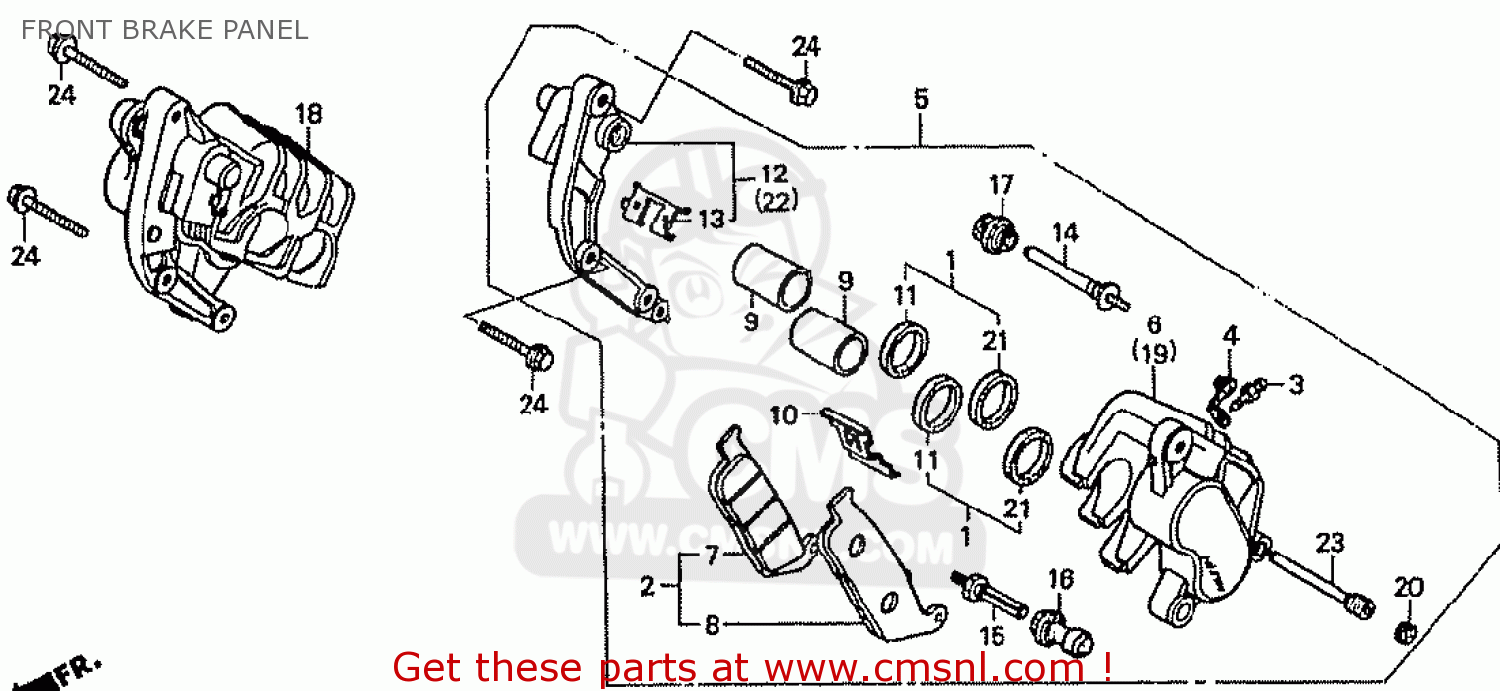 Honda CBR250RR MC22 1994 (R) JAPAN / TYPE 2 FRONT BRAKE PANEL - buy ...