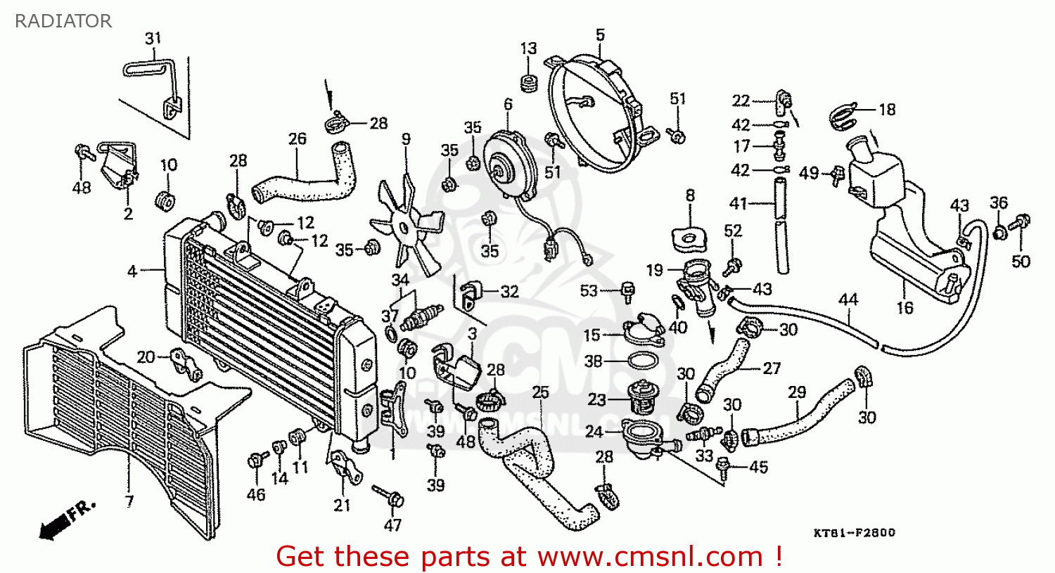 Honda CBR400R 1987 (H) JAPANESE DOMESTIC / NC23-101 RADIATOR - buy ...