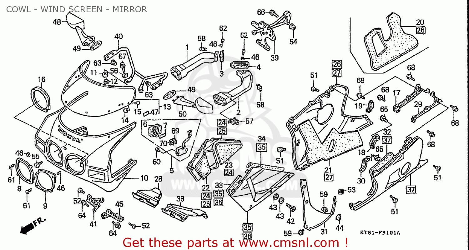 Honda CBR400RR 1988 (J) JAPANESE DOMESTIC / NC23-102 parts lists and ...